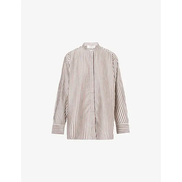Stylein Mandria Pinstripe Woven Shirt - Brown