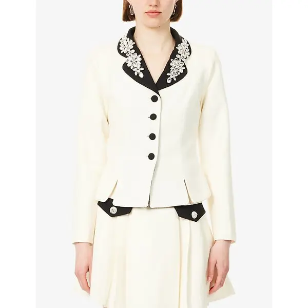 SISTER JANE Hélène Boucle Woven Blazer