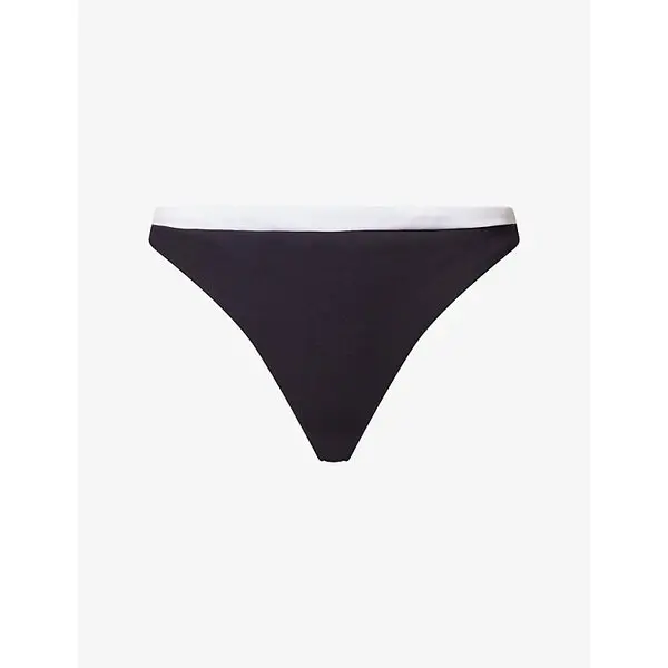 TALA Contrast Cheeky Bikini Bottoms - Shadow Black