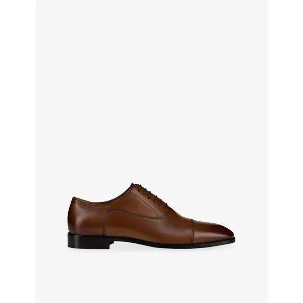 CHRISTIAN LOUBOUTIN Greggory Leather Oxford Shoes - Havane