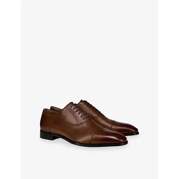 CHRISTIAN LOUBOUTIN Greggory Leather Oxford Shoes - Havane