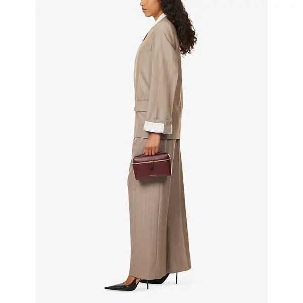 Victoria Beckham Pleated Wide-leg Virgin Wool Trousers