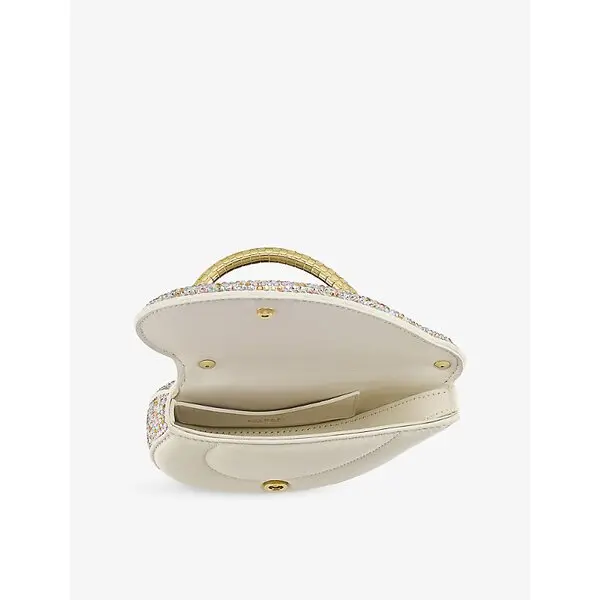 BVLGARI Serpenti Cuoricino Mini Pavé Rainbow Crystal Top-handle Bag
