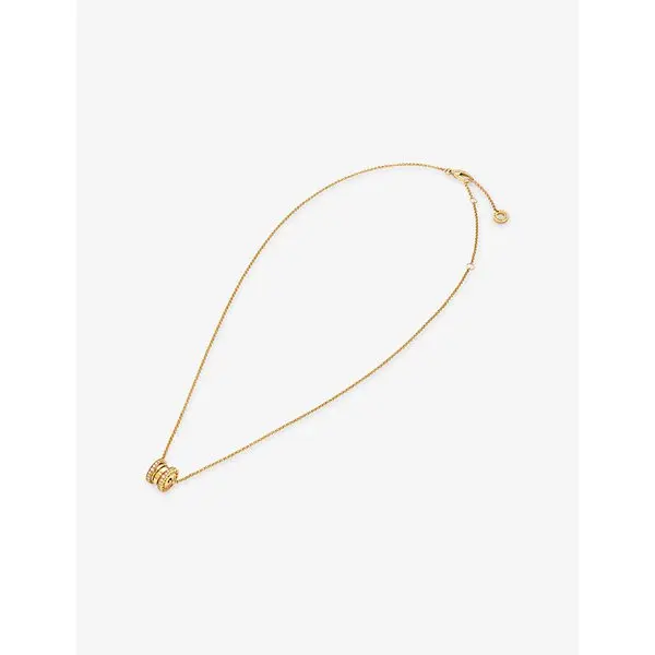 BVLGARI 18ct Diamond Pendant Necklace - Yellow Gold
