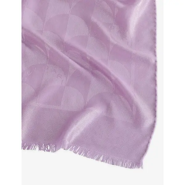 BVLGARI Calla Maxi Silk And Wool-blend Stole - Purple