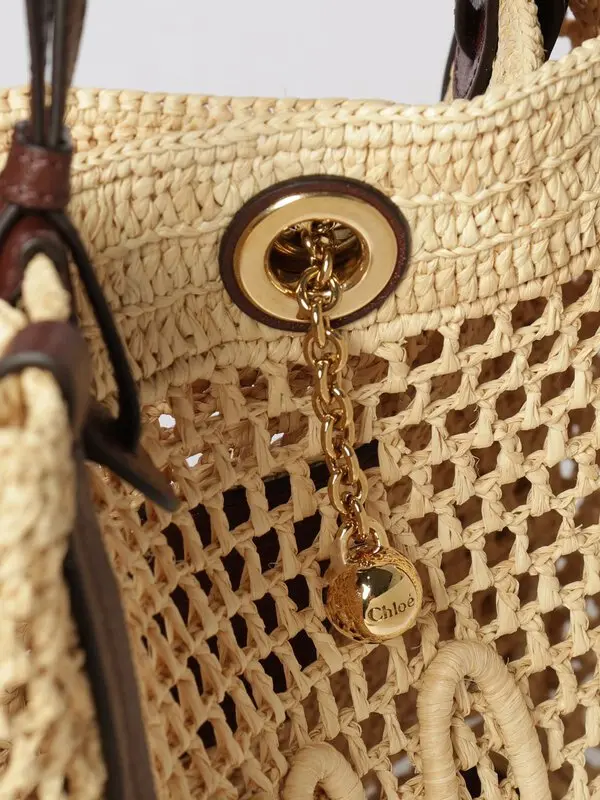 Chloé Crochet Raffia Tote