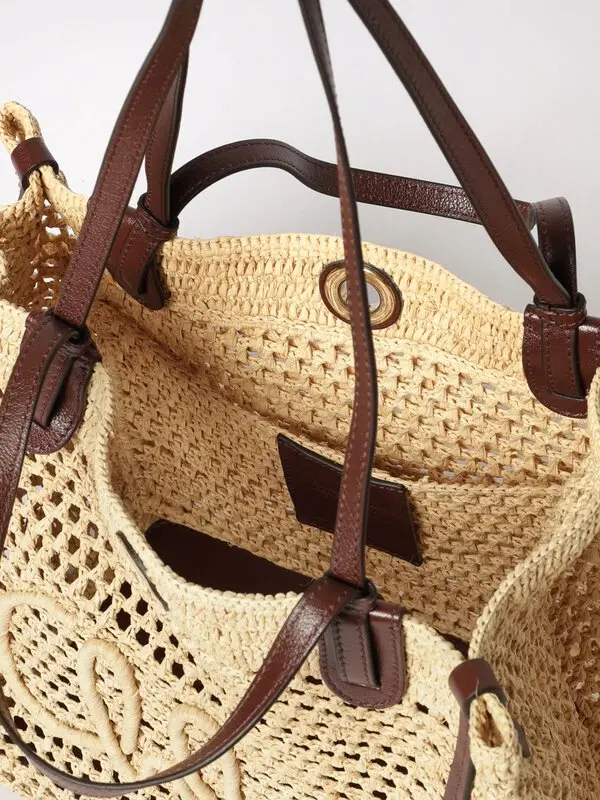 Chloé Crochet Raffia Tote