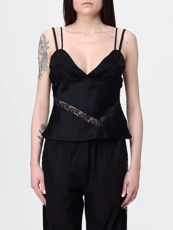MSGM Lace Trim Camisole - Black