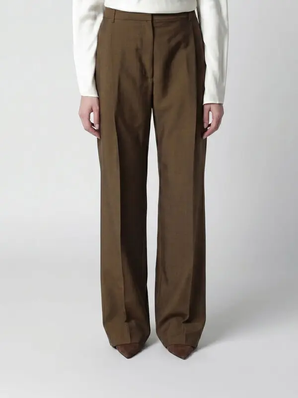 RÓHE Tailored Wide-leg Trousers - Brown