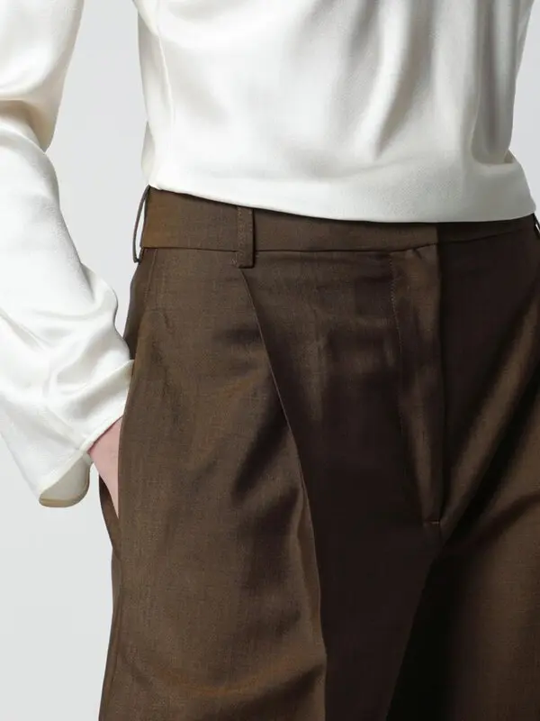 RÓHE High-waisted Wide-leg Trousers In Virgin Wool And Mohair - Brown