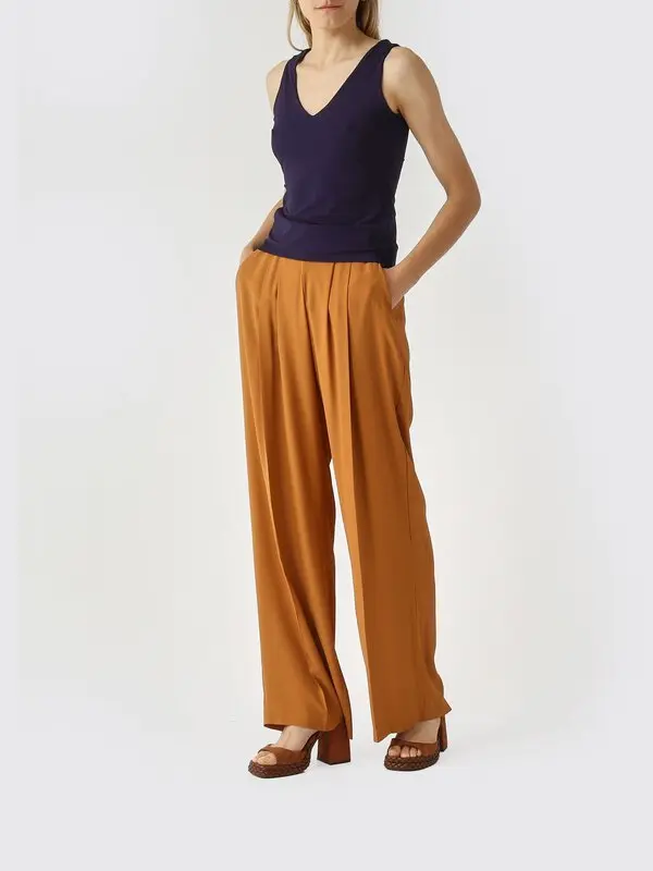 Malìparmi Sleeveless V-neck Jersey Top - Navy