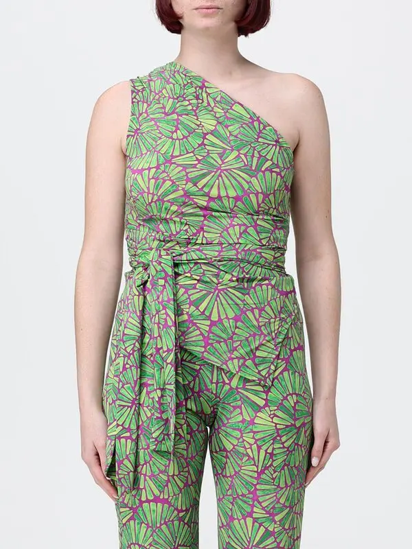 Malìparmi One-shoulder Printed Top With Wrap Detail