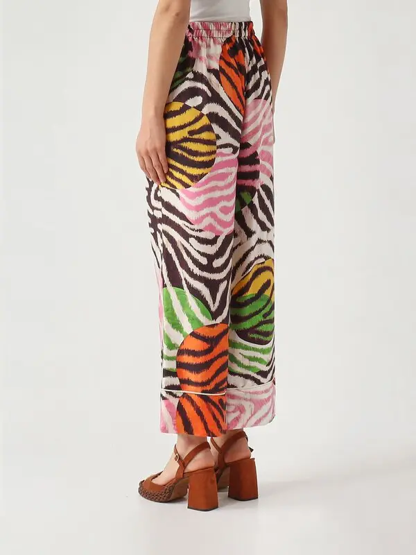 Malìparmi Printed Silk Trousers