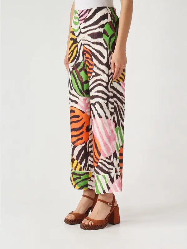 Malìparmi Printed Silk Trousers
