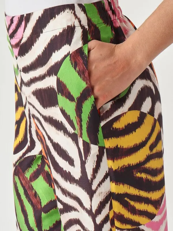 Malìparmi Printed Silk Trousers