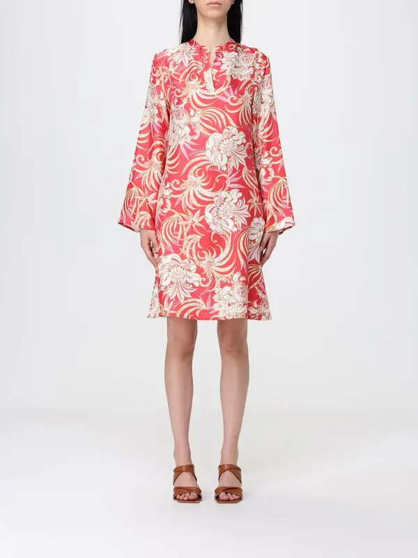 Malìparmi Printed Long Sleeve Dress - Red