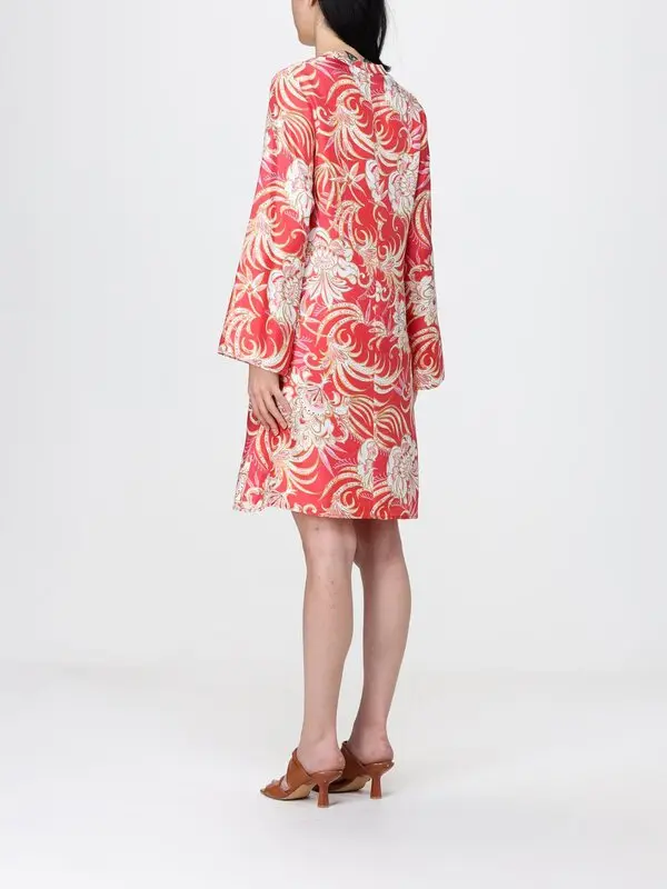 Malìparmi Printed Long Sleeve Dress - Red