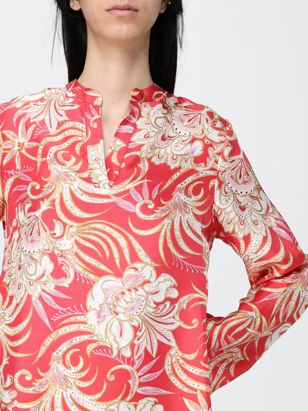 Malìparmi Printed Long Sleeve Dress - Red