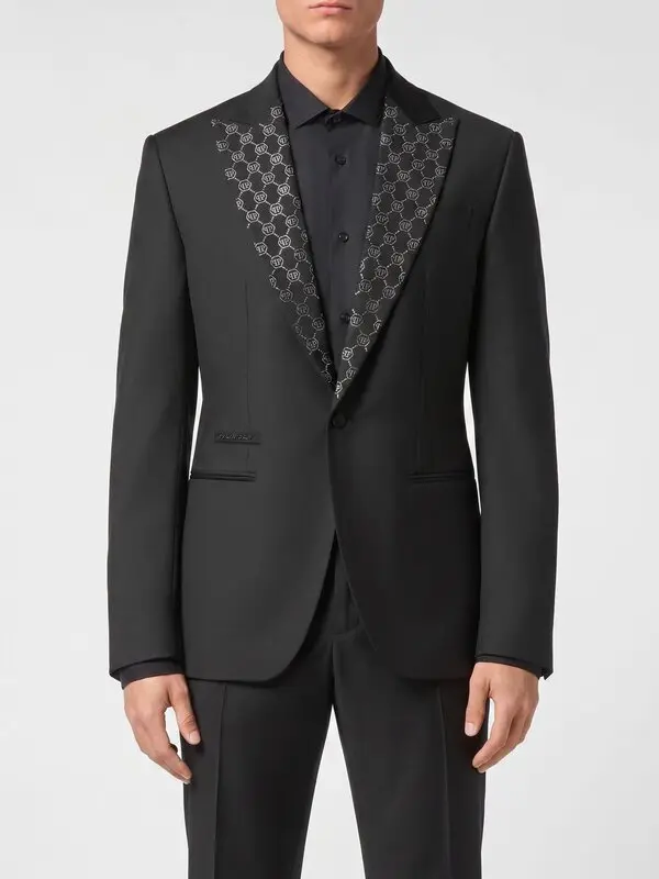 Philipp Plein Embellished Lapel Blazer