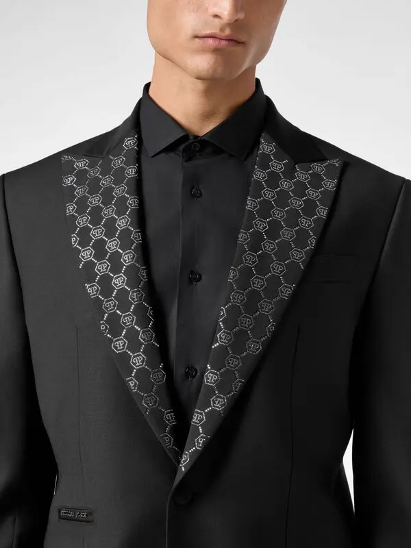 Philipp Plein Embellished Lapel Blazer