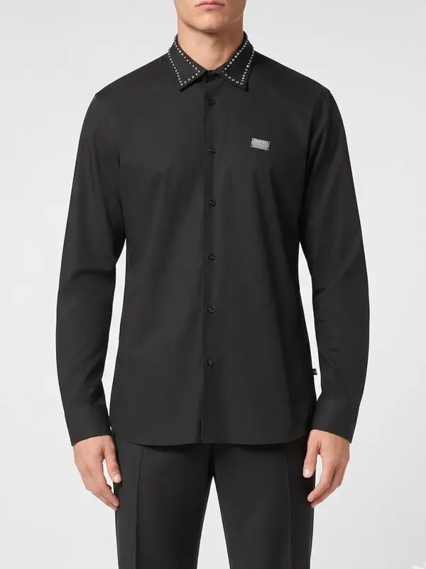 Philipp Plein Cotton Shirt With Studs