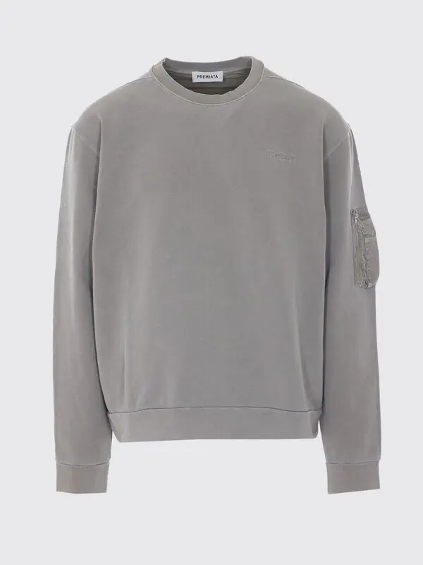 Premiata Cotton Crewneck Sweatshirt With Chest Pocket Detail