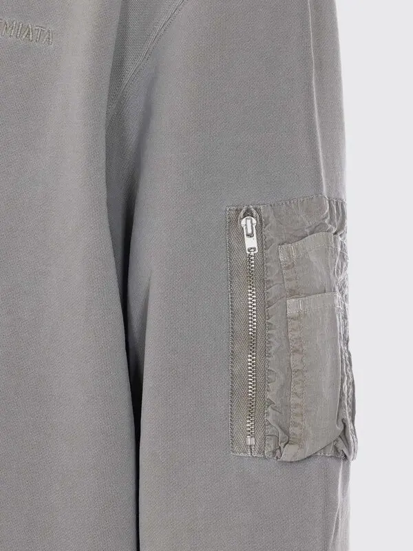 Premiata Cotton Crewneck Sweatshirt With Chest Pocket Detail