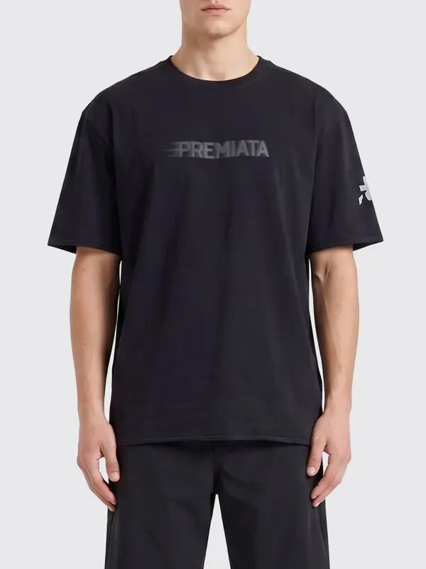 Premiata Printed Cotton T-shirt - Black