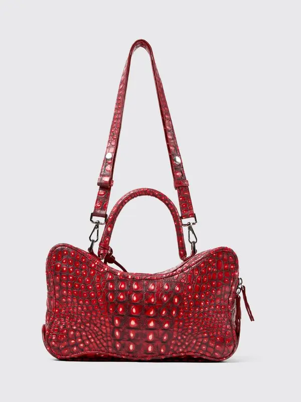 Camper Lunssi Bag In Crocodile Print Leather - Red