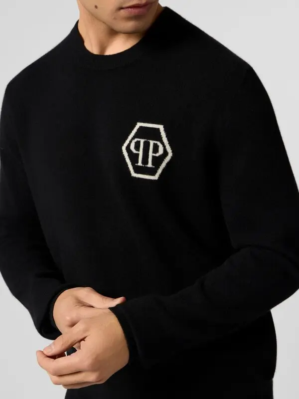 Philipp Plein Cashmere Crew Neck Sweater - Black