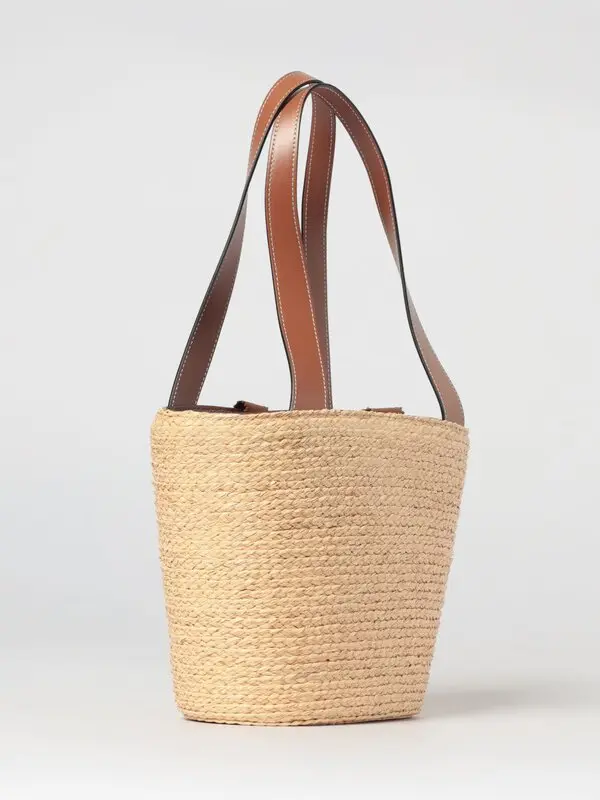ROGER VIVIER Raffia Shoulder Bag With Jewel Buckle
