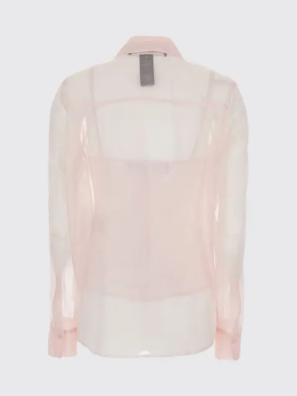 Federica Tosi Sheer Silk Organza Long Sleeve Shirt - Pink