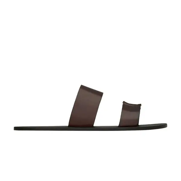 Saint Laurent Babylone Slide - Brown