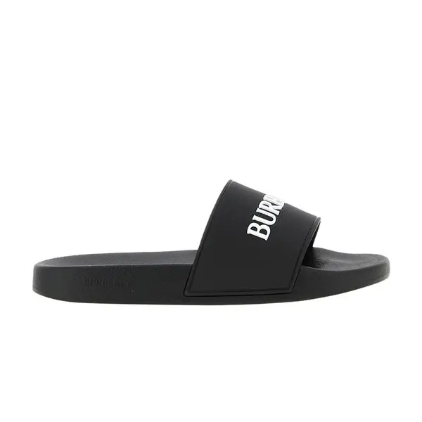Burberry Furley Logo Slides - Black