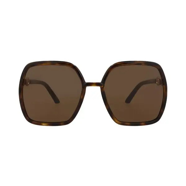 Gucci Square-frame Injection Sunglasses - Brown