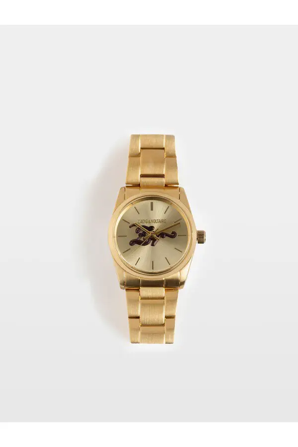 Zadig&Voltaire Stainless Steel Watch With Zv Logo - Burgundy