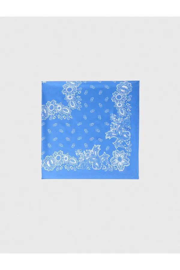 Maje Bandana Print Silk Scarf - Blue