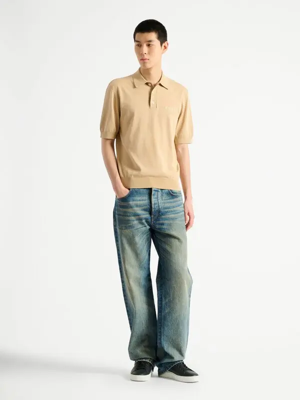 Balmain Embroidered Vintage Polo - Beige