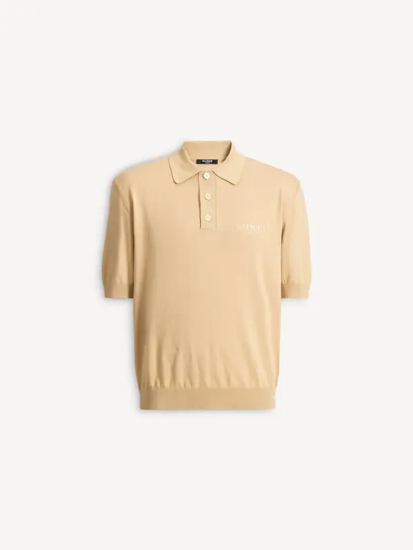 Balmain Embroidered Vintage Polo - Beige