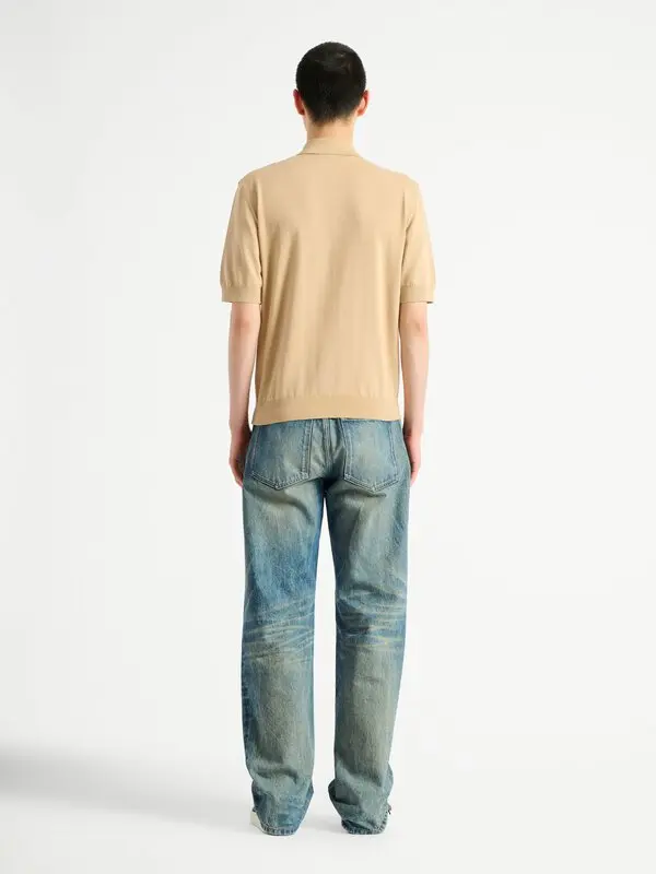 Balmain Embroidered Vintage Polo - Beige
