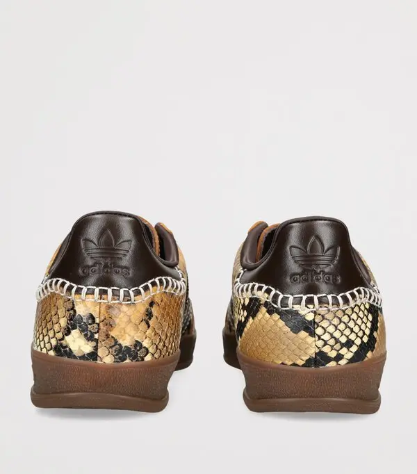 Adidas X Wales Bonner Snake Effect Sneakers - Brown