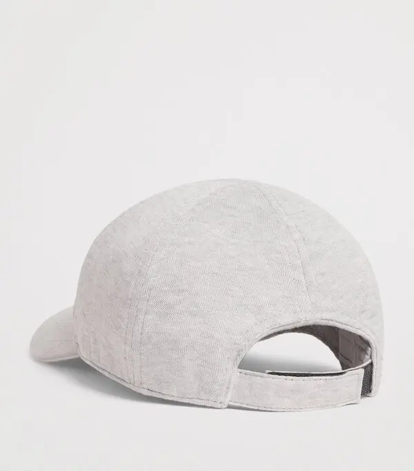 Eleventy Cotton Baseball Cap With Embroidered Logo - Grey