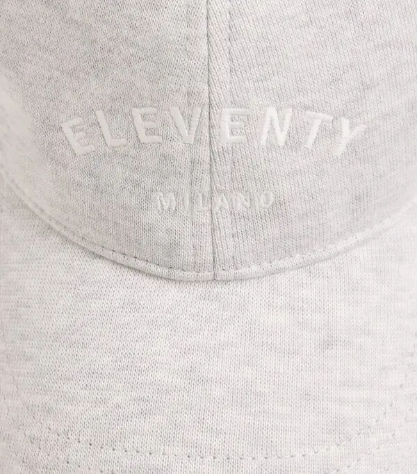 Eleventy Cotton Baseball Cap With Embroidered Logo - Grey