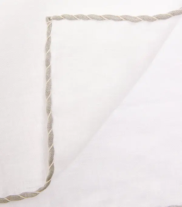 Eleventy Linen Pocket Square - Ivory