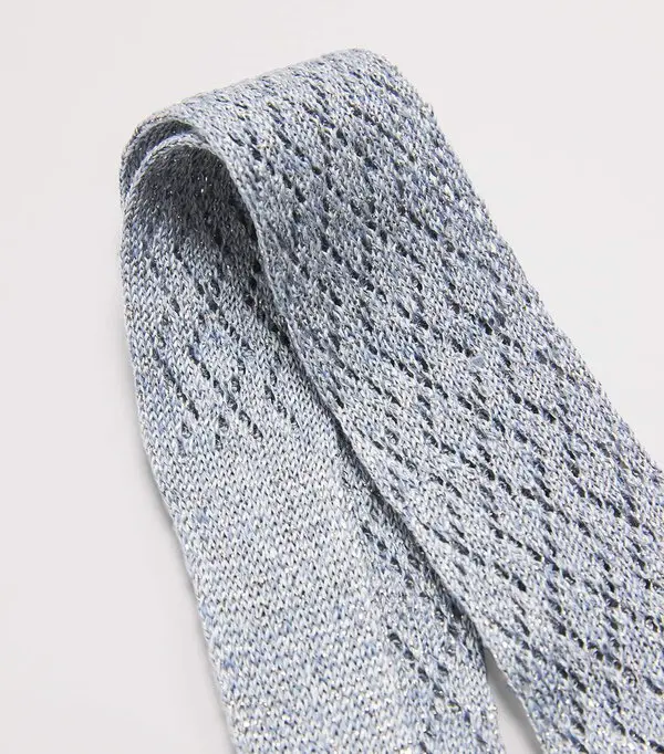 Eleventy Silk-linen Blend Skinny Scarf