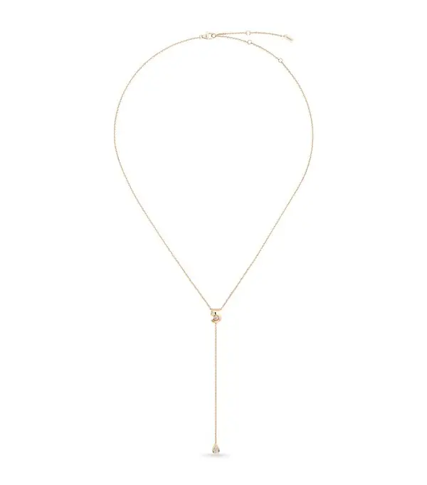 Chanel 18k Gold "5" Diamond Pendant Necklace - Beige