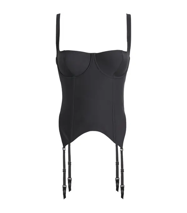 SKIMS Sculpting Body Corset With Balconette Cups - Black