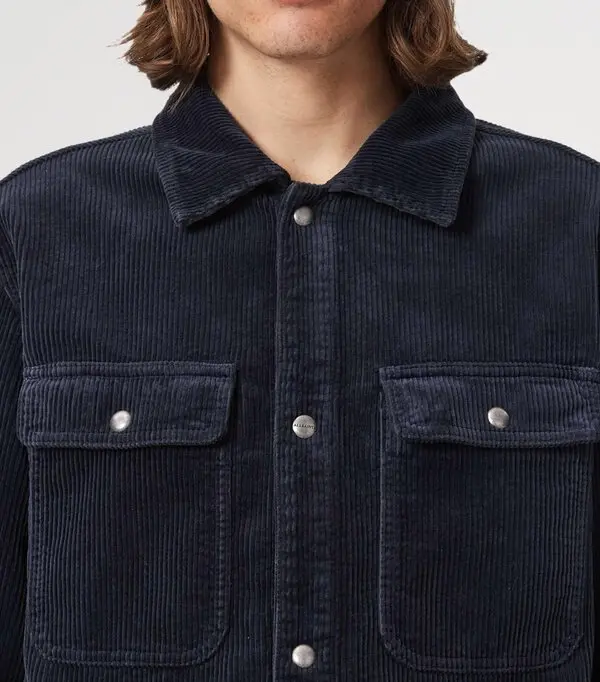 ALLSAINTS Corduroy Castleford Overshirt - Blue
