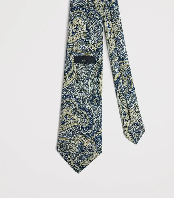 Dunhill Mulberry Silk Paisley Neck Tie