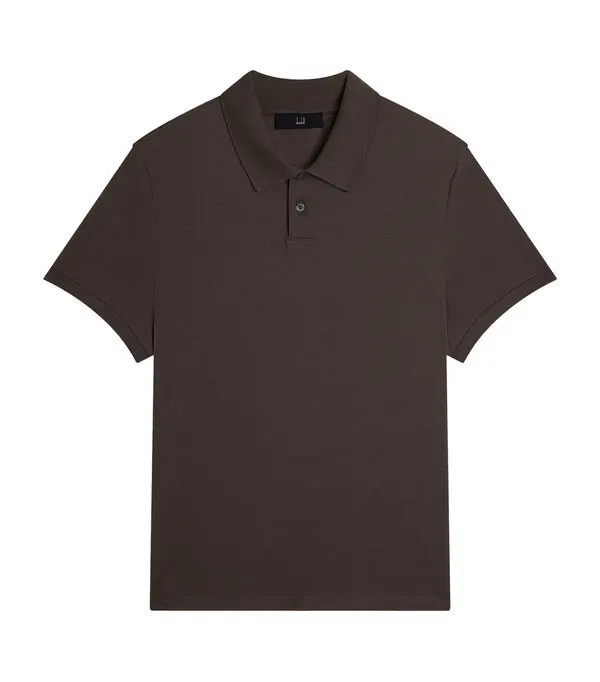 Dunhill Cotton-silk Polo Shirt - Green